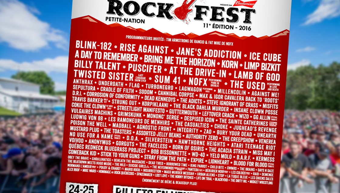 Le lineup du Rockfest 2016 est assez intense! | Boulevard Brutal